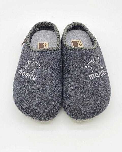 Filcowe kapcie męskie Manitu 220247-9, tęgość H > Filcowe kapcie męskie ...